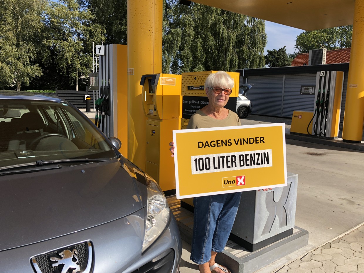 Hanne Olsen vandt 100 liter benzin på Uno-X stationen i Strøby - Stevns ...